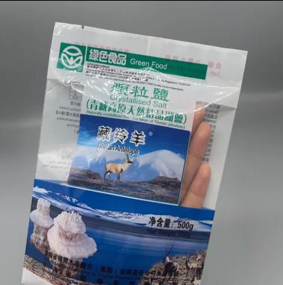 Cina Stampa personalizzata sigillo a tre lati sacchetto sigillo posteriore a vuoto per sale sacchetto sigillo in plastica bianca Mylar Zipper con finestra trasparente in vendita