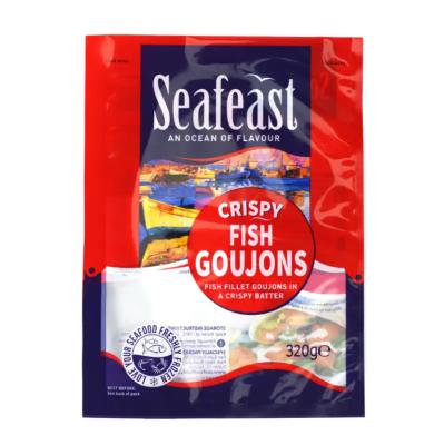 中国 カスタム プリント バキュム 魚 鶏 冷凍食品 包装 3 面 密封 ローゴ付き プラスチック袋 販売のため