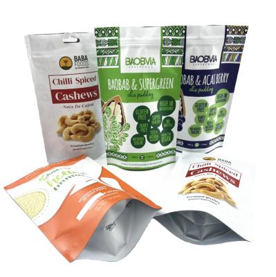 China Free Samples Digital Printing Bags Mylar Bag Zipper Smell Proof Nut Cashew Packaging Pouch Matte Surface Doypack For Nuts for sale