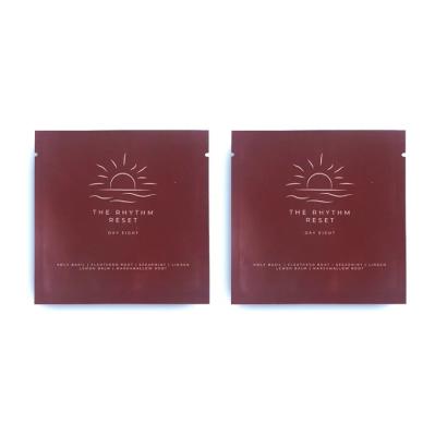 China Factory Price Tea Sachet Own Design Foil Lining Custom Tea Powder Three Side Sealed Bags Vitamin Capsule Pouches for sale