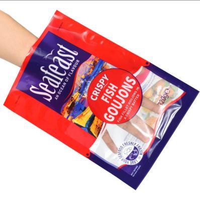 Cina Confezionamento personalizzato per alimenti surgelati di pesce e pollo sottovuoto con sacchetto di plastica a 3 lati sigillati e logo in vendita