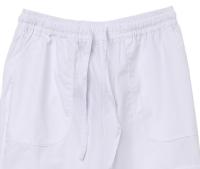 China Elastic Waist Draw String White Chef Pants for sale