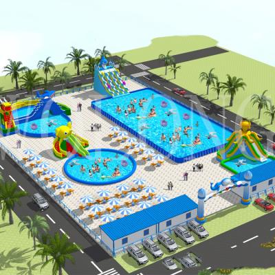 China Inflatable Giant Water Slide Inflatable Water Slide Park inflatable water slide for adult for sale