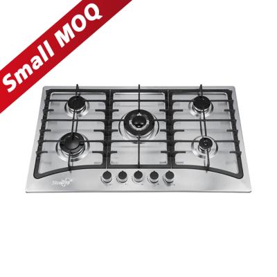 China Five Burner Built In 86cm Gas Cooktop 201 Stainless Steel Corrosion Proof For Home for sale