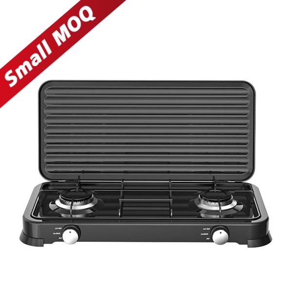 Quality Camping Double Burner Gas Stove Safety Knob Temperature Adjustment Two Burner Cooktop for sale