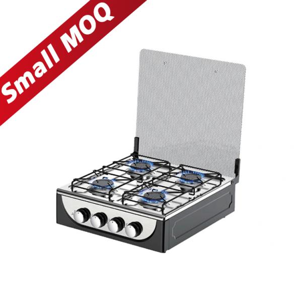 Quality Luxury Glass Cover Four Burner Gas Stove Manufacturer Household 4 Burner Tabletop Stove Metal Body for sale