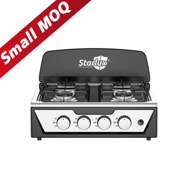 Quality Pulse Ignition 4 Plate Gas Stove Manufacturer Conjoined Upright Energy Efficiency With Bezel for sale
