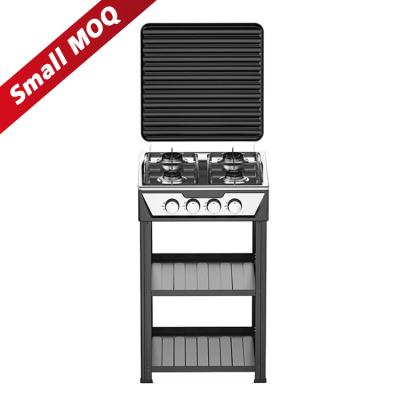 China Home Cooking 4 Burner Gas Cooktop Easy Installation With Feet And Safety Valve for sale