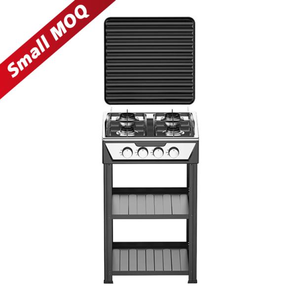 Quality Home Cooking 4 Burner Gas Cooktop Manufacturer Easy Installation With Feet And Safety Valve for sale