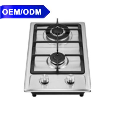 China 30cm Stainless Steel Two Burner Gas Cooktop Convenient For Compact Kitchen for sale