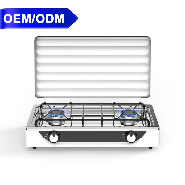 Quality Camping Two Burner Propane Stove Ball Valve 2 Burner Gas Hob LPG NG Long Lasting for sale