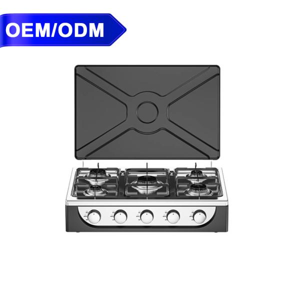 Quality Portable 5 Burner Gas Stove Top Outdoor Camping Oil Resistant Easy To Clean for sale