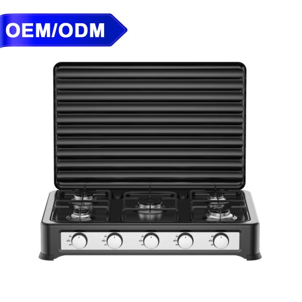 Quality High Power Five Burner Gas Stove Multi Functional Table Top Gas Stove Outdoor Camping for sale
