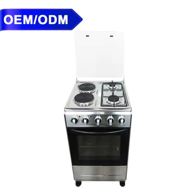 China 2 Gas 2 Electricity Free Standing Oven Stainless Steel Freestanding Gas Stove Easy Cleanup for sale