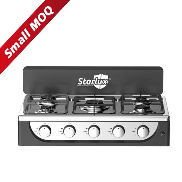 Quality Electric Ignition Five Burner Gas Stove Stainless Steel Gas Stove For Hotels Households for sale