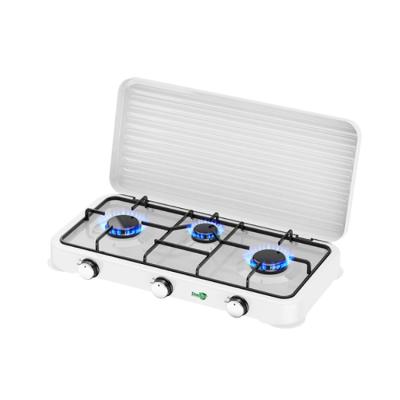 China Heavy Duty Three Burner Gas Stove with Gas Consumption and Safety Features Designed for Restaurant and Hospitality Industry for sale