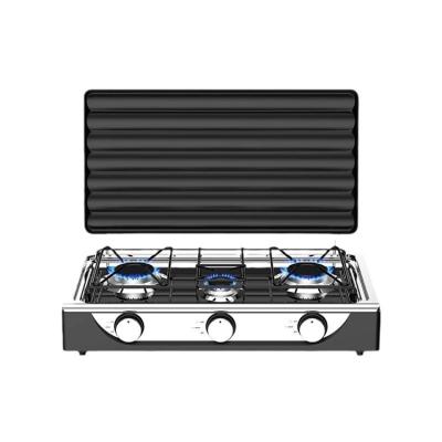 China Commercial Grade Three Burner Gas Stove Engineered for High Volume Cooking with User Friendly Controls for sale