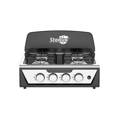 China Four Burner Gas Stove Built for Operation with Adjustable Flame Settings Supporting Diverse Cooking Techniques in Hospitality Industry for sale