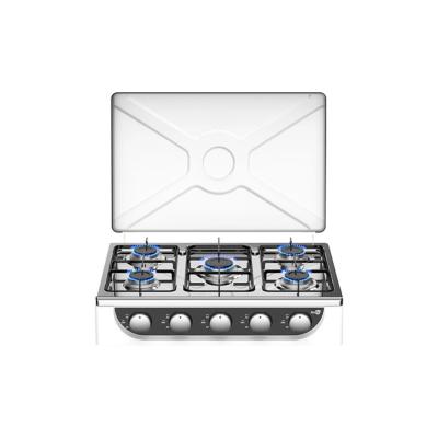 China Commercial Five Burner Gas Stove Equipped with Flame Failure Safety Device and Easy Flame Adjustment for Safe Cooking for sale