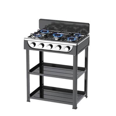 China Five Burner Gas Stove high oven gas stove with portable standing frame and five burner setup for professional kitchens for sale