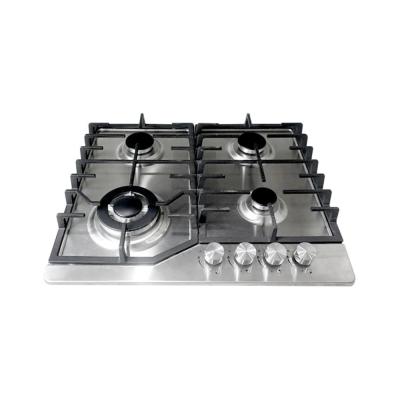 China Stainless Steel 4 Burner Gas Cooktop Offering Easy Maintenance and Performance for Hotels Restaurants and Food Processing Units for sale