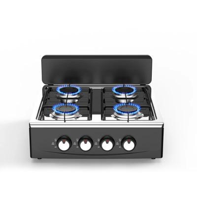 China Professional Four Burner Gas Stove Offering Uniform Heat Distribution and Easy Maintenance for Busy Commercial Kitchens for sale