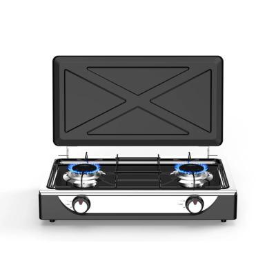 China Safe Double Burner Gas Stove Equipped With Flame Failure Protection And Stable Burner Grates Ensuring Performance for sale
