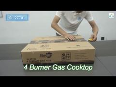 stainless steel 4 burner gas cooktop built in gas and electric cooker
