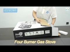 pulse ignition 4 plate gas stove conjoined upright energy efficiency with bezel