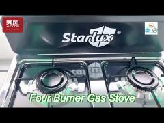 high power four burner gas stove camping stainless steel 4 plate gas stove