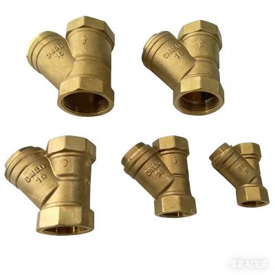 China Brass Y Strainer Check Valve Filter SS Net for Water Pipe System Port Size: 1/2