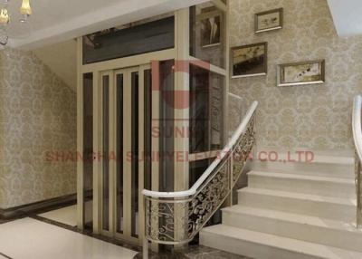 China Indoors Machine Small Home Elevator Lift Villa 400kg With Luxury Cabin for sale