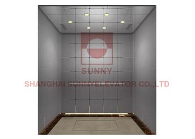 China 1600kg de Lift van Roomless van de passagiersmachine met Roestvrij staalhaarscheurtje/Geschilderd Te koop