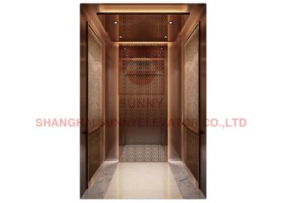 China 500kg Titanium Mirror Etching Stainless Steel Passener Villa Elevator With Good Quality for sale