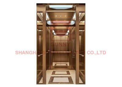 China 450kg-1600kg Mirror Etching Machine Room Less Elevator With Morden Design for sale