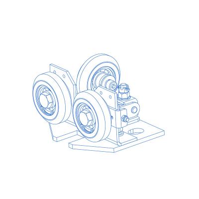 China Car Side 0.63m/S Semi-Elastic Roller Guide Access Elevator Parts for sale