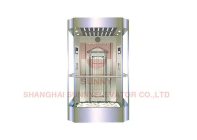 중국 2000 킬로그램 스퀘어 형상 개관적 승강기 관찰 승강기 가득 찬 글라스 캐빈 판매용