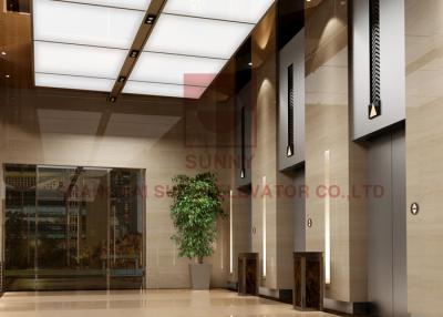 China Sitio de la máquina de 6 pasajeros menos elevador sin engranaje del Mrl del acero inoxidable de la elevación en venta