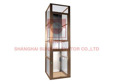 China Custom Hydraulic Residential Home Elevators Indoor 0.4m/S Center Opening Door for sale