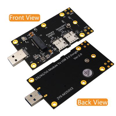 Cina NGFF (M.2) all'adattatore di USB 3,0 con il modulo NANO doppio di SIM Card Slot For 3G/4G/5G in vendita