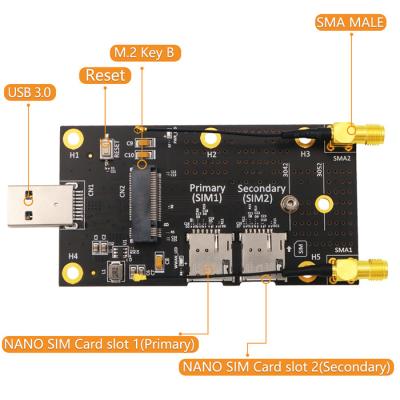 China NGFF (M.2) al adaptador del USB 3,0 con el módulo NANO dual de SIM Card Slot For 3G/4G/5G en venta