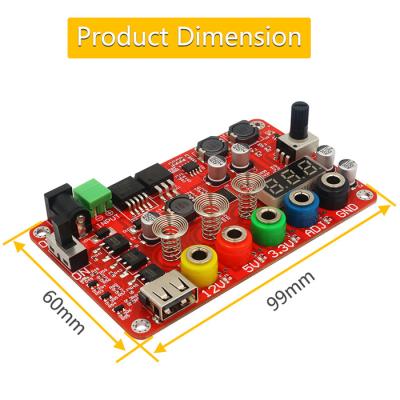 中国 3.3V、5V、12Vおよび1.8V-10.8V （ADJ）出力電圧ブレイクアウト板に13-24VをDC入力 販売のため