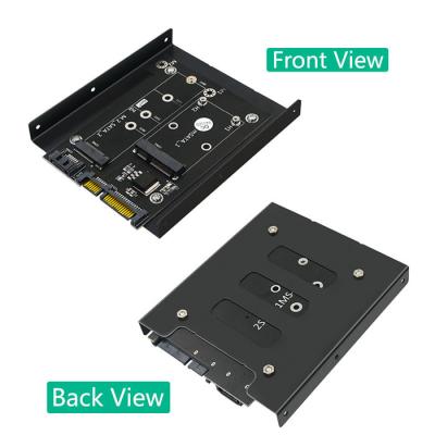 Cina 2 in 1 MSATA/SSD di M.2 NGFF da raddoppiarsi convertitore SATA3 con il sostegno a 3,5 pollici di HDD in vendita