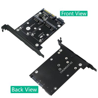 Cina SSD di MSATA doppio da raddoppiarsi convertitore SATA3 con il sostegno pieno di profilo di altezza in vendita