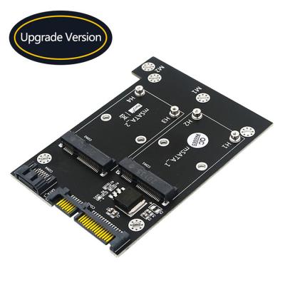 Cina 2 in 1 MSATA/SSD di M.2 NGFF da raddoppiarsi adattatore SATA3 con il sostegno pieno di profilo di altezza in vendita