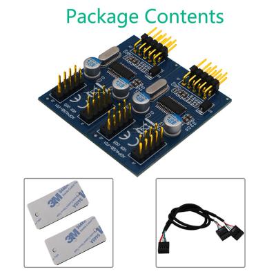 Cina 2 in 1 6-Ways 12V ARGB e hub del fan di CC di 12V PWM con e contrappeso magnetico per il regolatore di ASUS/MSI 12V 4Pin LED in vendita