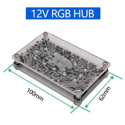 Cina hub di 12V RGB con la cassa acrilica ed il contrappeso magnetico per il regolatore di ASUS/MSI 12V 4Pin LED in vendita
