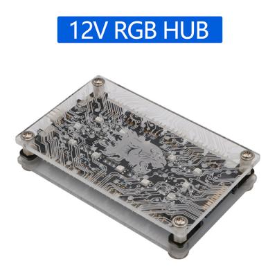 Cina hub di 12V RGB con la cassa acrilica ed il contrappeso magnetico per il regolatore di ASUS/MSI 12V 4Pin LED in vendita