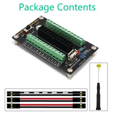 Cina Modulo di ATX 24/20 Pin Power Supply Breakout Board con il porto di USB 5V e la base acrilica in vendita