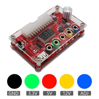 China ATX Power Supply Breakout Board Case Kit With ADJ Adjustable Voltage Sensor Switch for sale